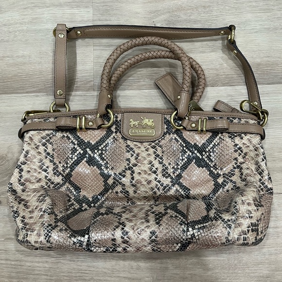 Coach | Bags | Coach Madison Embossed Python Sophia Bag | Poshmark